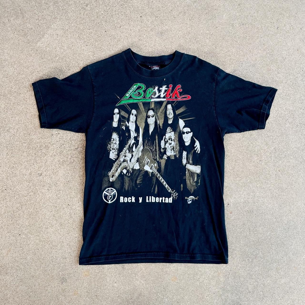 Vintage 2000s 00s Rock band tee Banda Bostik Mexico... | Depop