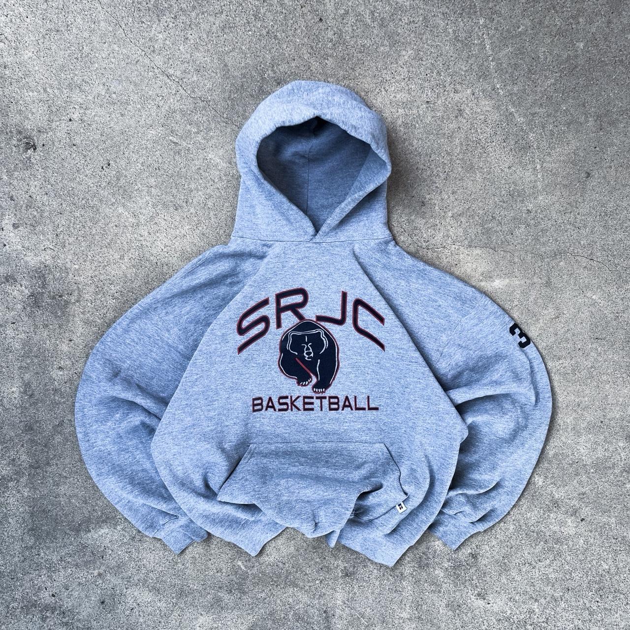 90s Russell Athletic SRJC Basketball Hoodie... | Depop