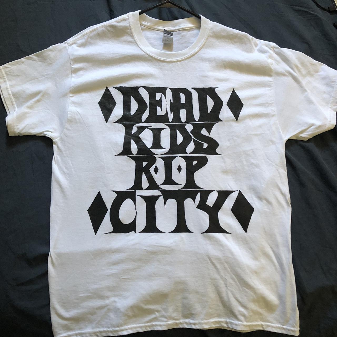 SOFT KILL DEAD KIDS RIP CITY large white shirt... - Depop