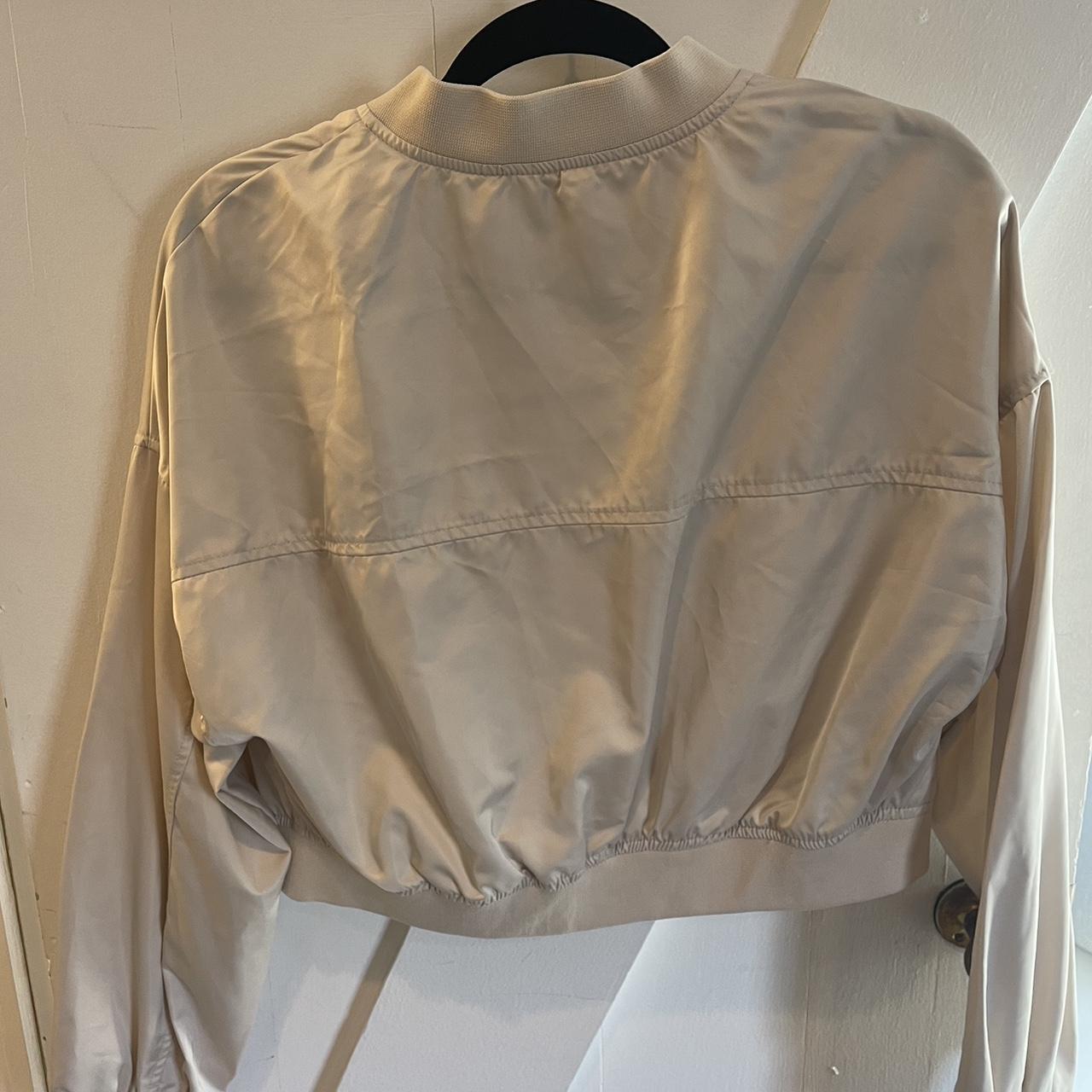 ZARA cream bomber jacket #lightjacket #jacket... - Depop