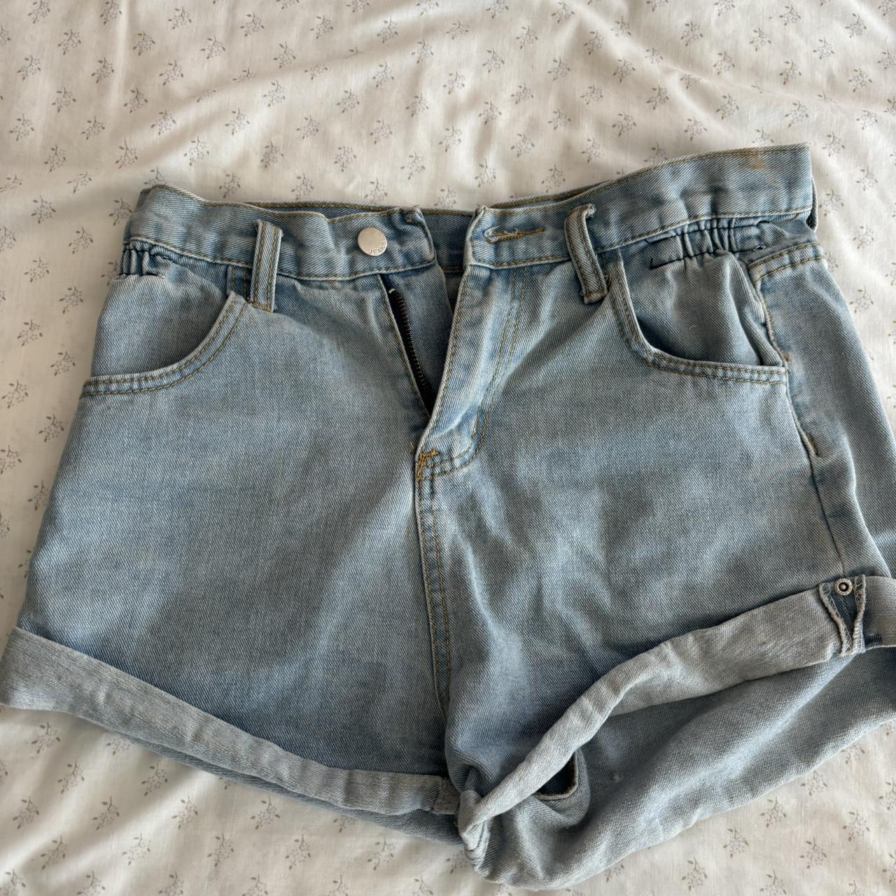 Thrifted high-waisted jean shorted, brand unknown - Depop
