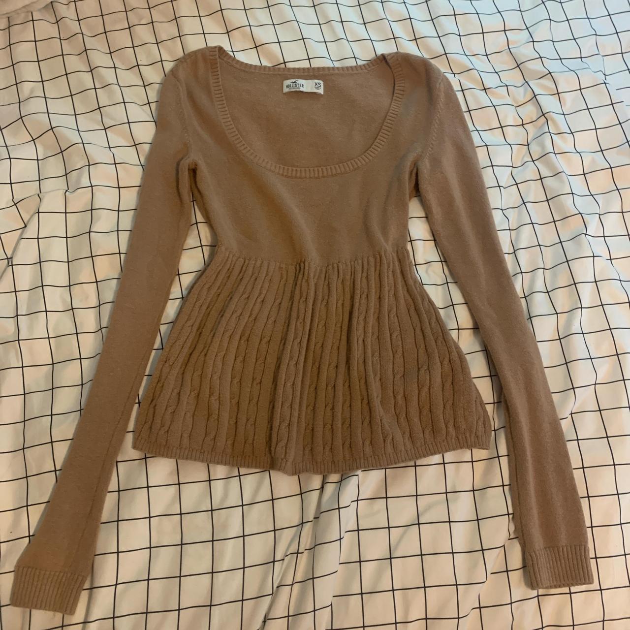 Sweet caramel color Hollister babydoll sweater ⋆ ˚｡... - Depop