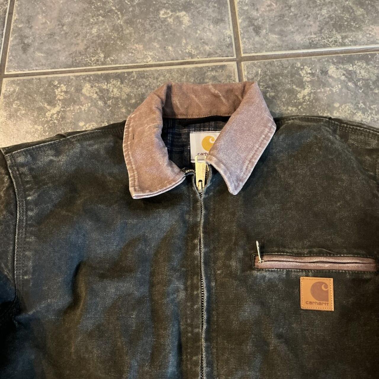 Carhartt Detroit Jacket J97 Moss Green Zip Blanket... - Depop