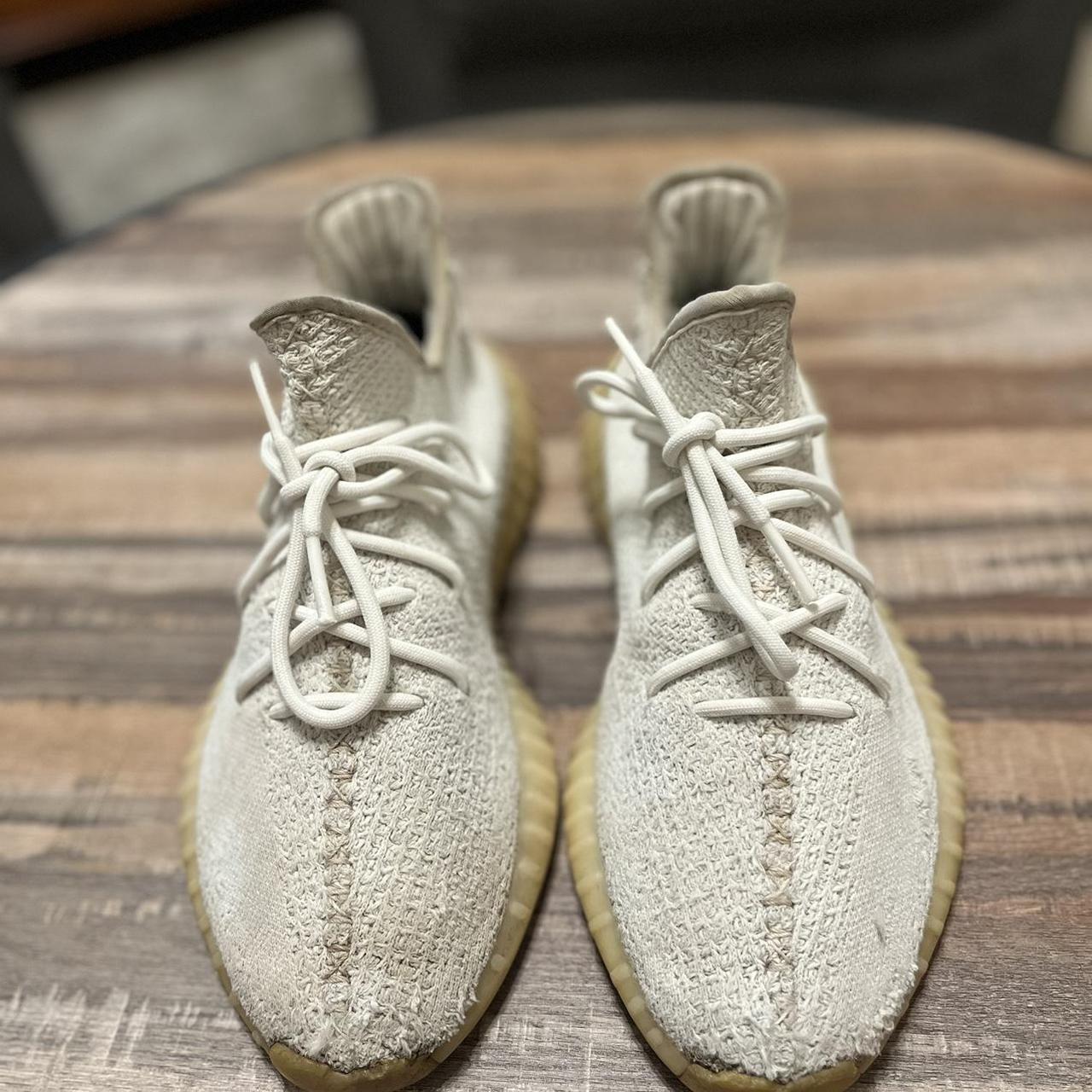 Adidas Yeezy 350 - Cream Used, outsole damage,... - Depop
