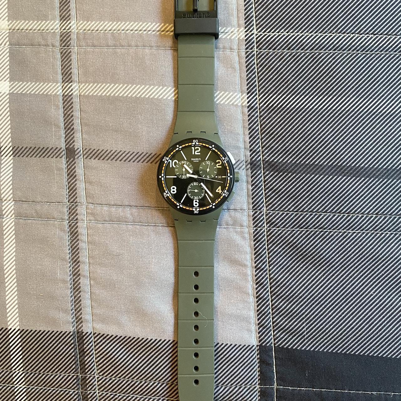 Dark olive green men’s watch, lightly used,... - Depop