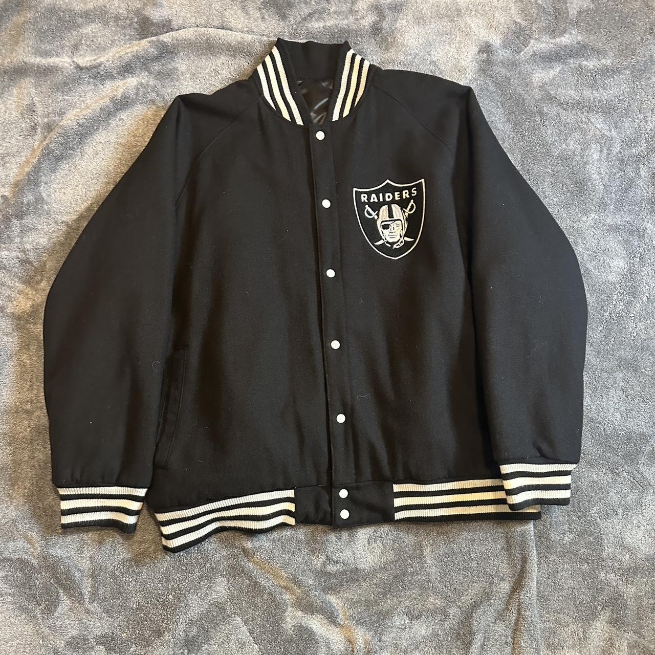 Oakland Raiders varsity jacket reversible never worn... | Depop