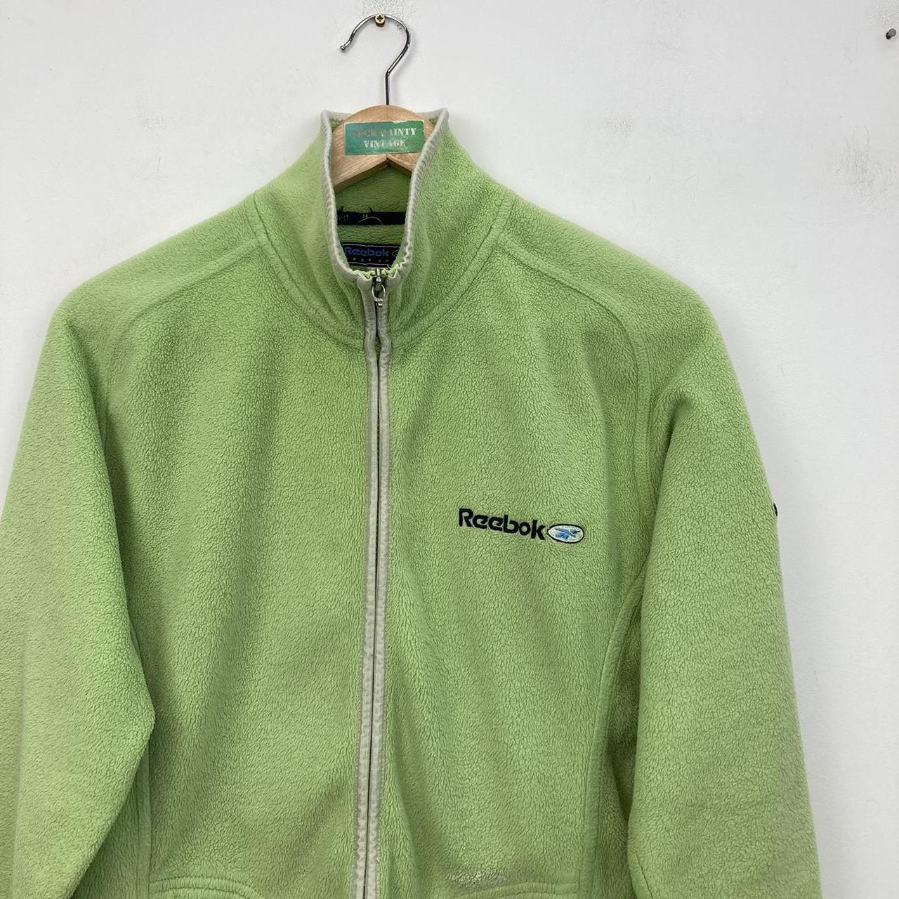 Vintage green Reebok fleece jacket NO offers please,... - Depop