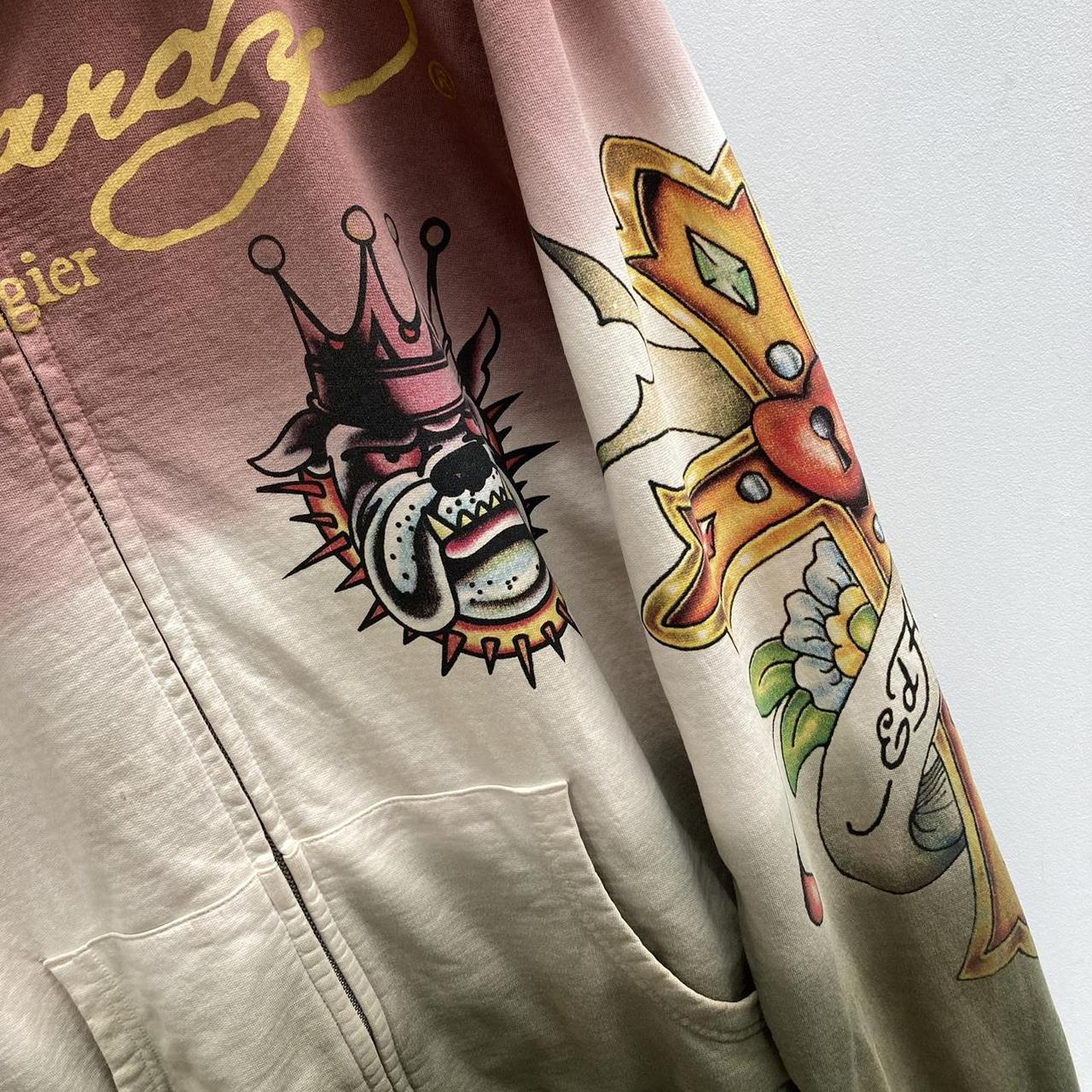 Vintage Ed Hardy crazy graphic patterned hoodie NO... - Depop