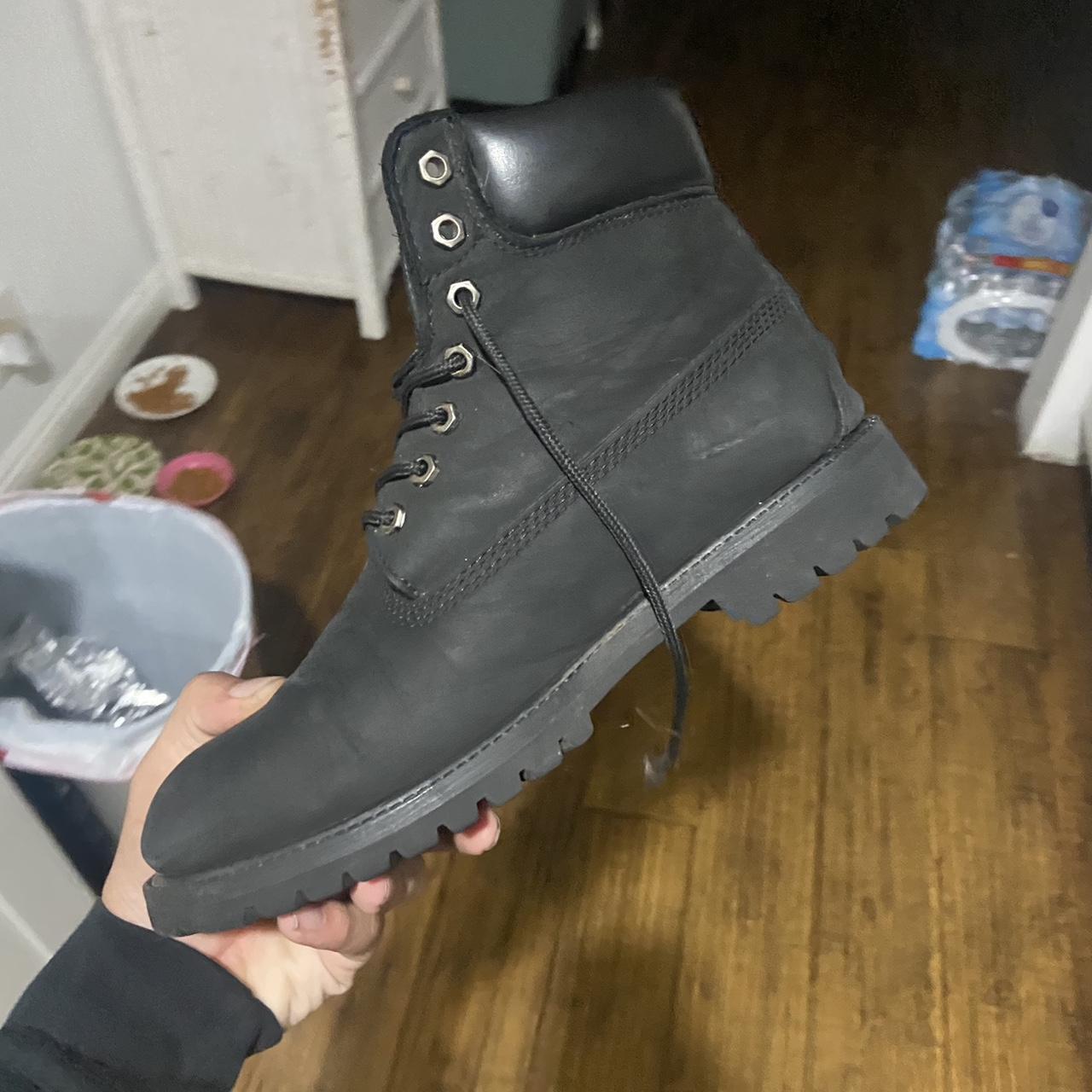BLACK TIMBS - Depop