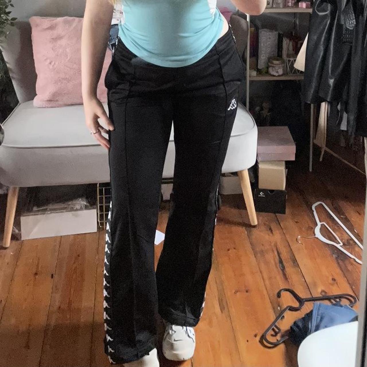 Black Kappa Trackies Worn once as too long for... - Depop