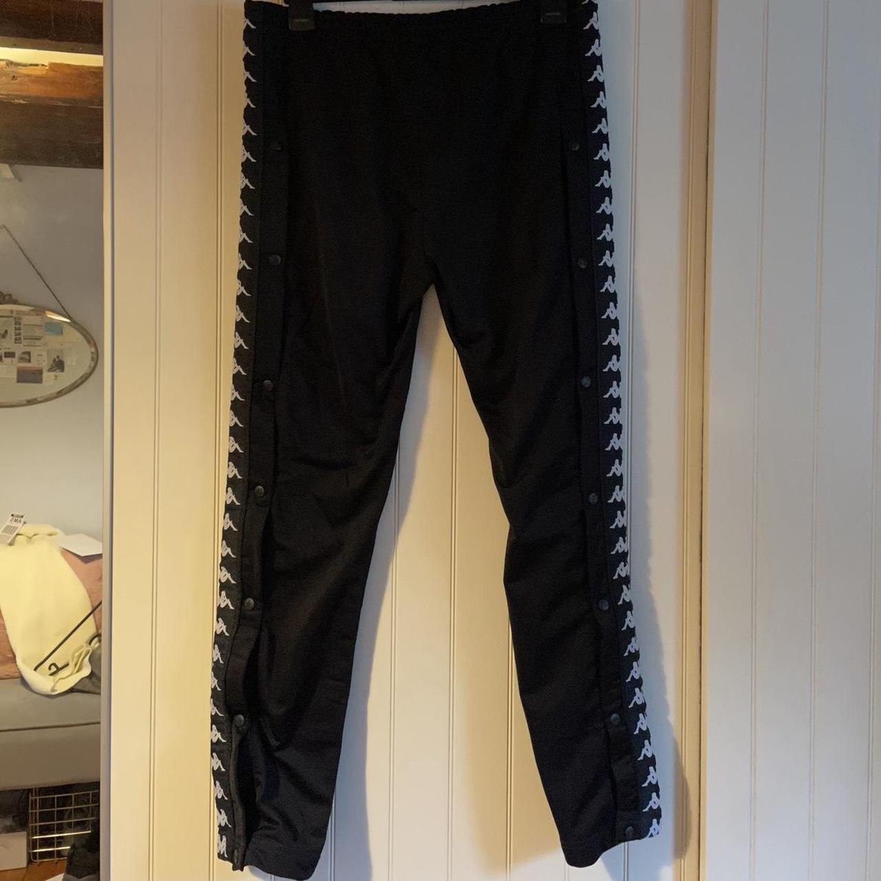 Black Kappa Trackies Worn once as too long for... - Depop
