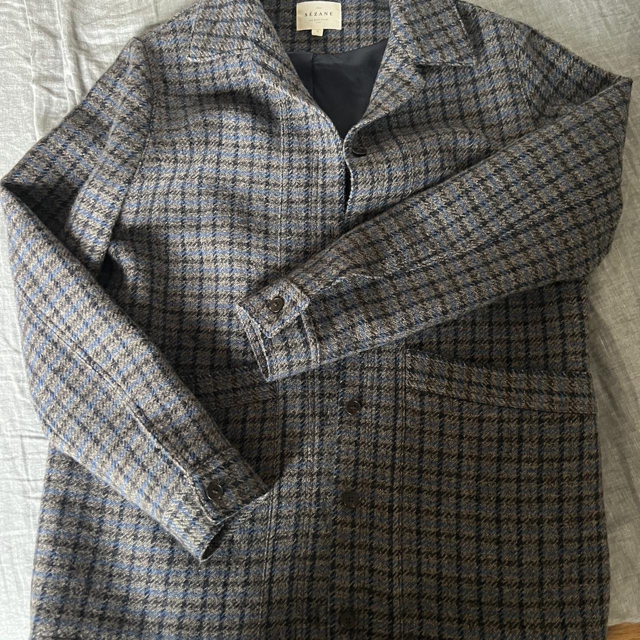 Sezane Will Jacket in Edinburgh Tile Size S/36 100%... | Depop