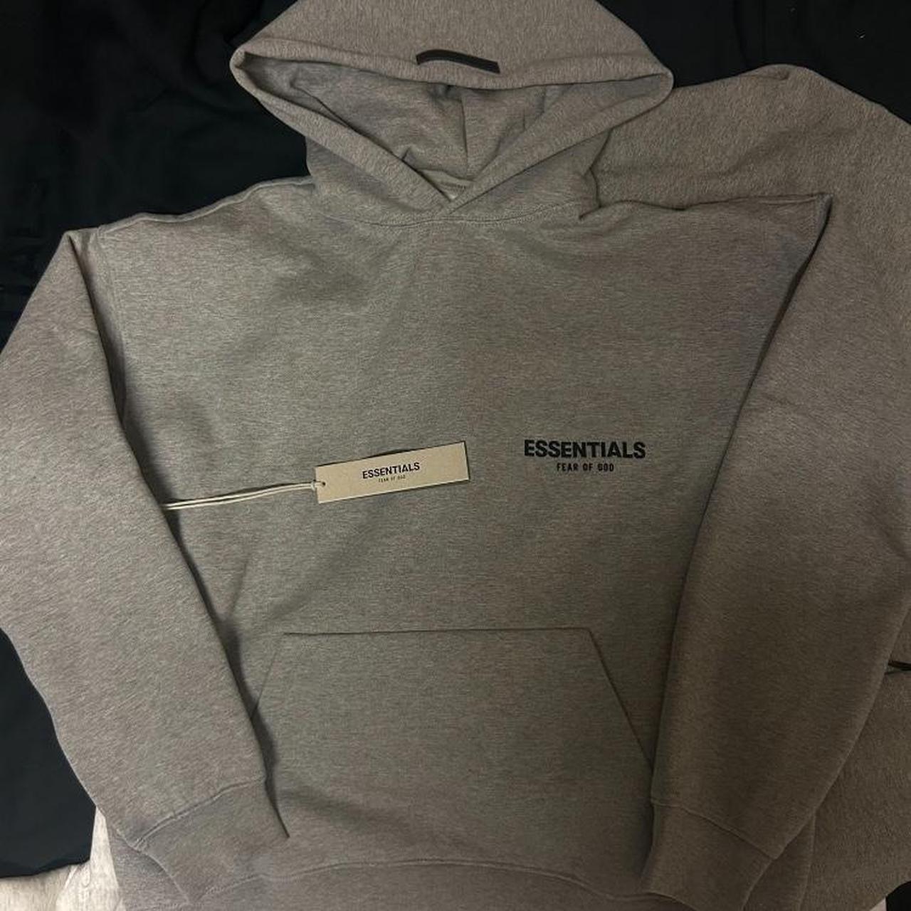 Fear of God essentials grey hoodie sz: L #sp5der... - Depop