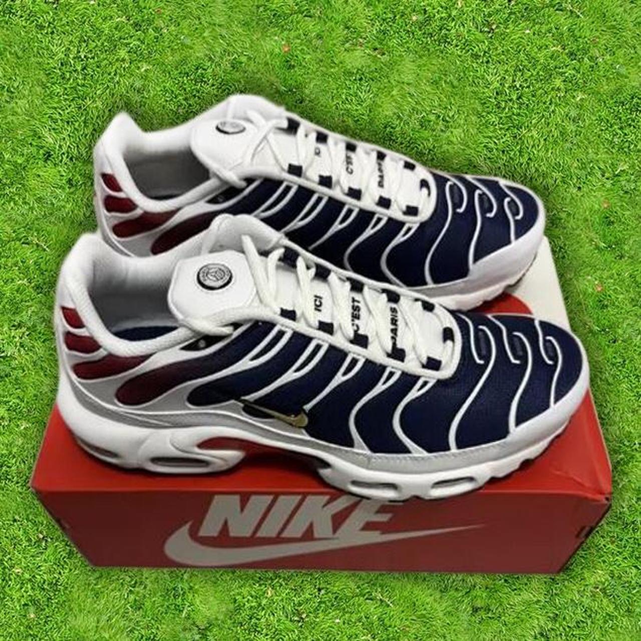 Nike Air Max Plus TN Red Blue Uk Size 9.5 Excellent... - Depop