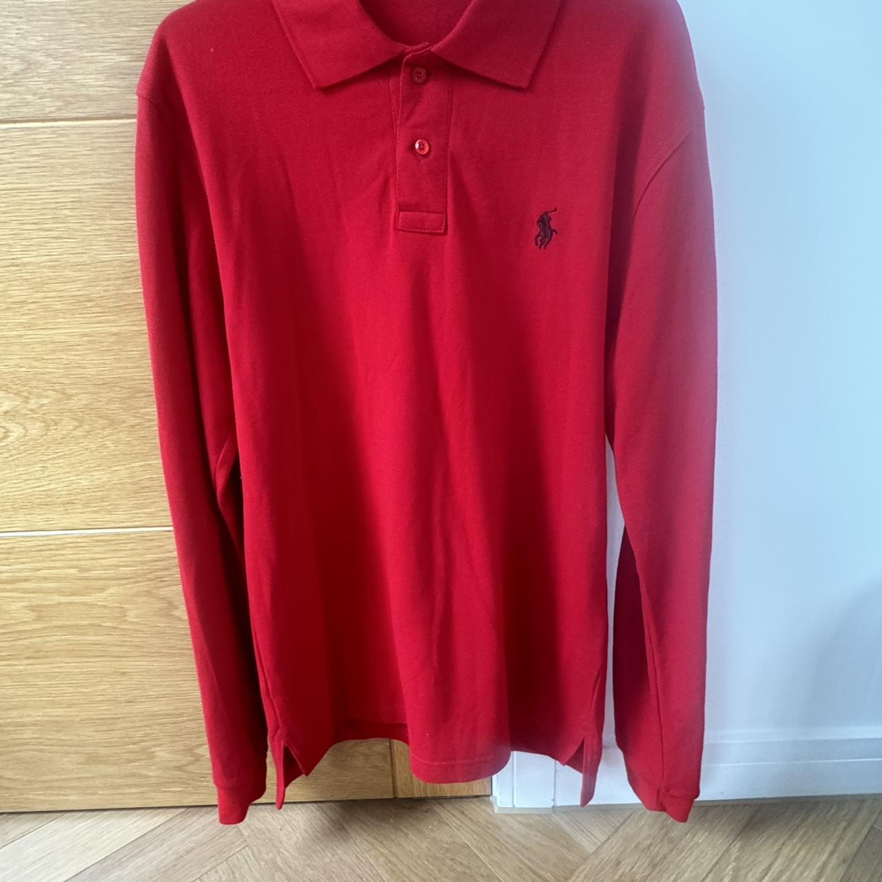 Authentic, Red Polo Ralph Lauren Long Sleeved top,... - Depop