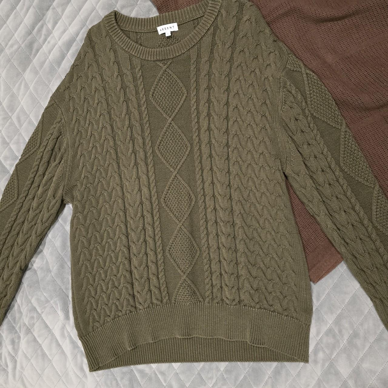 ABSENT DARK GREEN WOOL JUMPER. SIZE L. NEW WITHOUT... - Depop