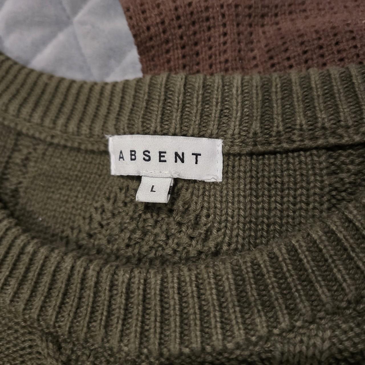 ABSENT DARK GREEN WOOL JUMPER. SIZE L. NEW WITHOUT... - Depop