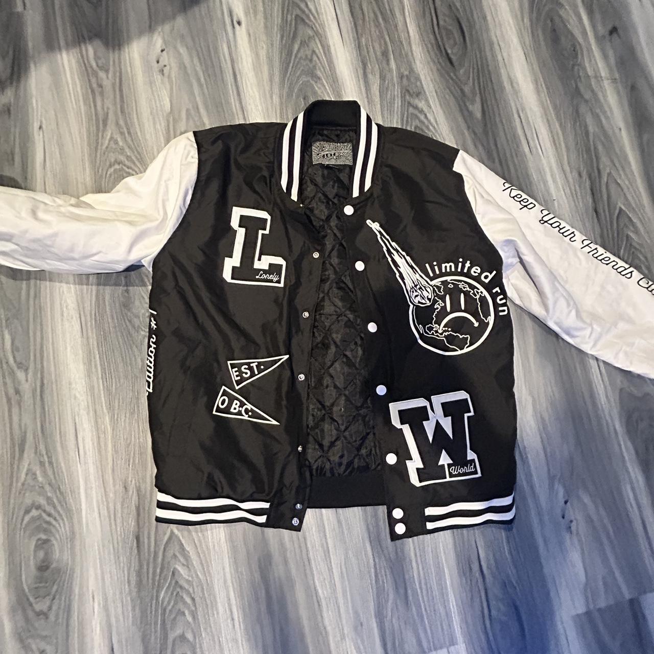 Varsity Jacket “Loner World” - Depop