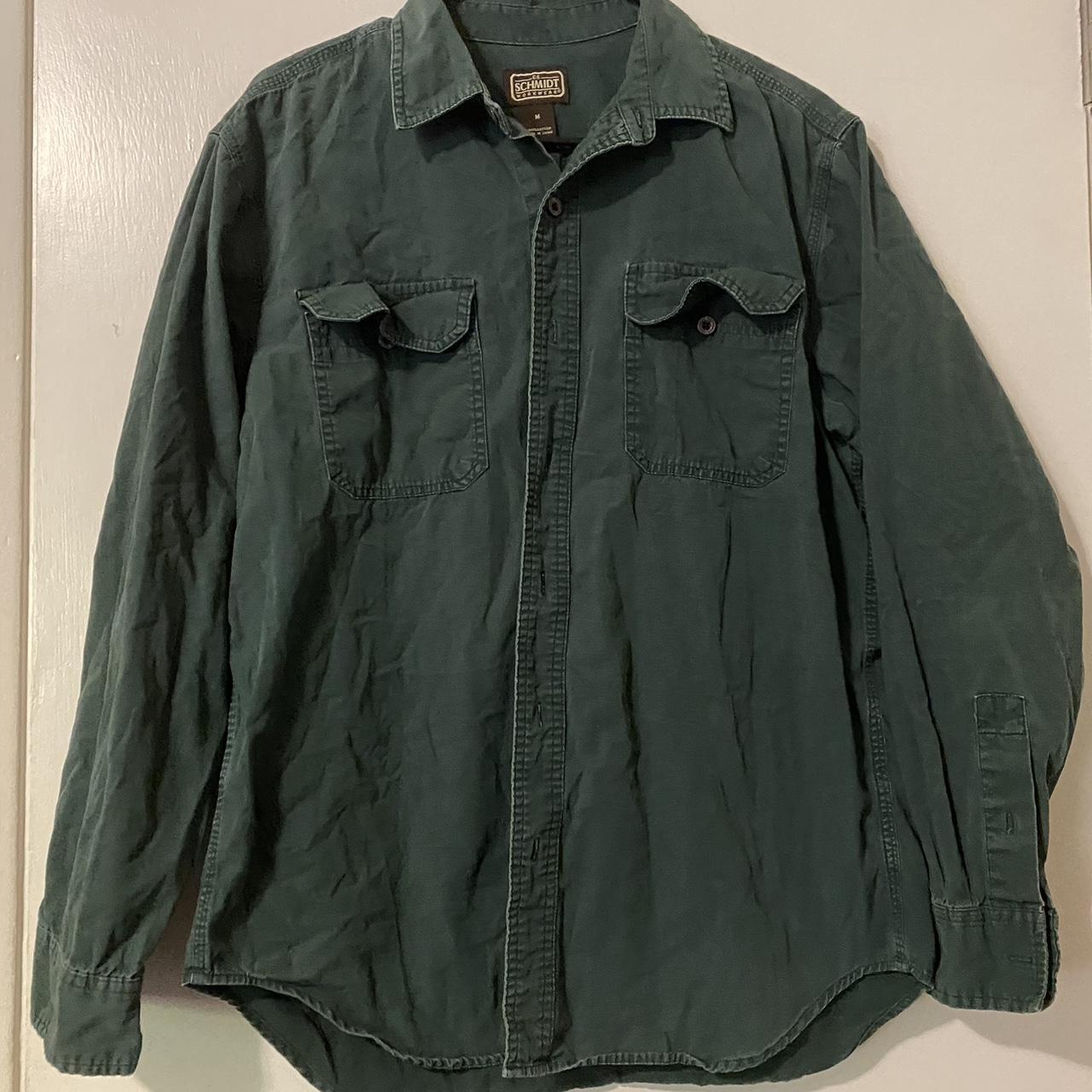 Green button up - Depop