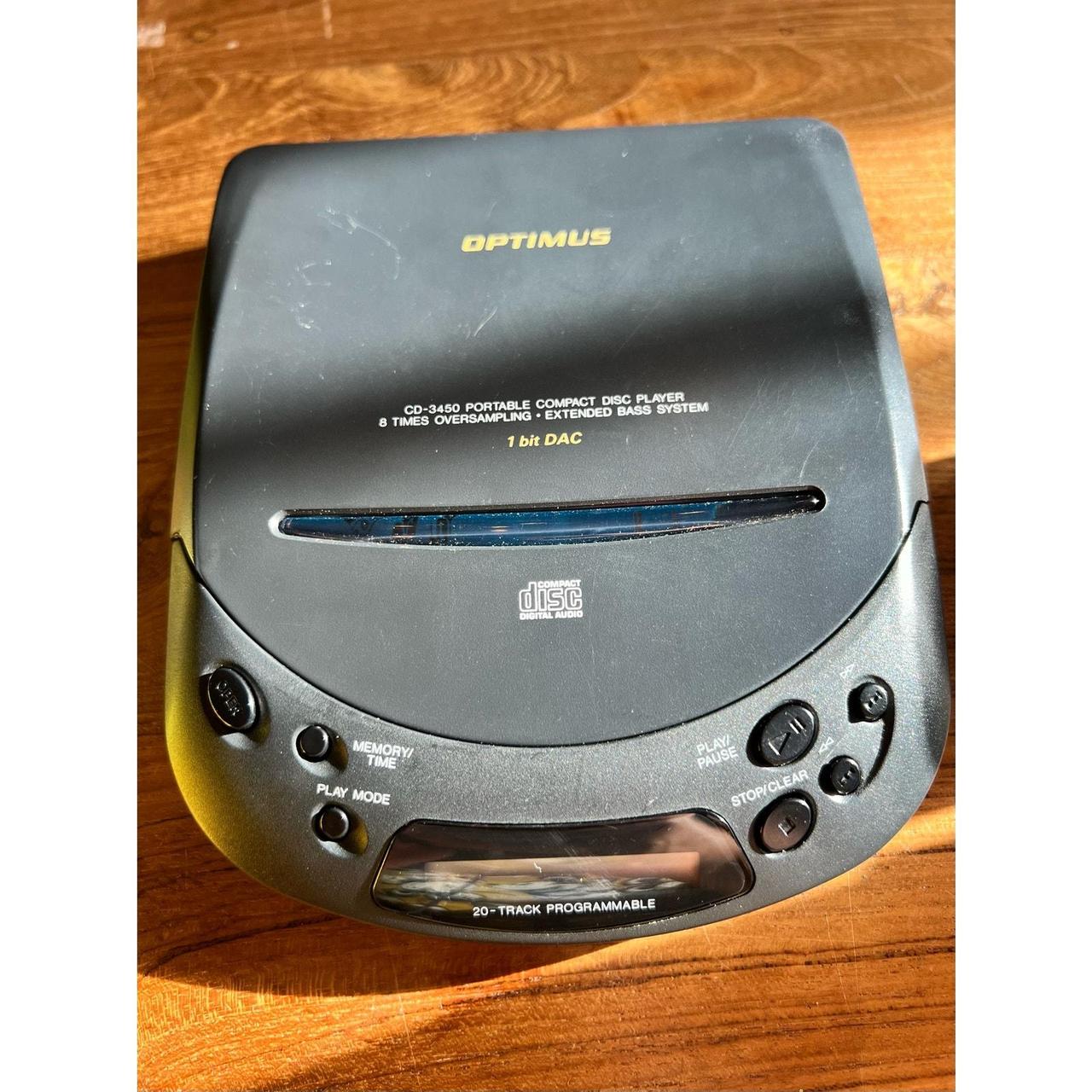 Vintage Portable CD Player Optimus CD-3450 with... - Depop