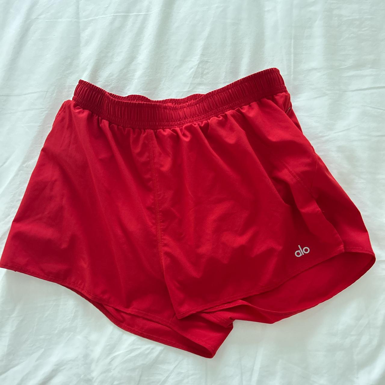 Alo yoga stride shorts, torn on both sides of the pleat - Depop