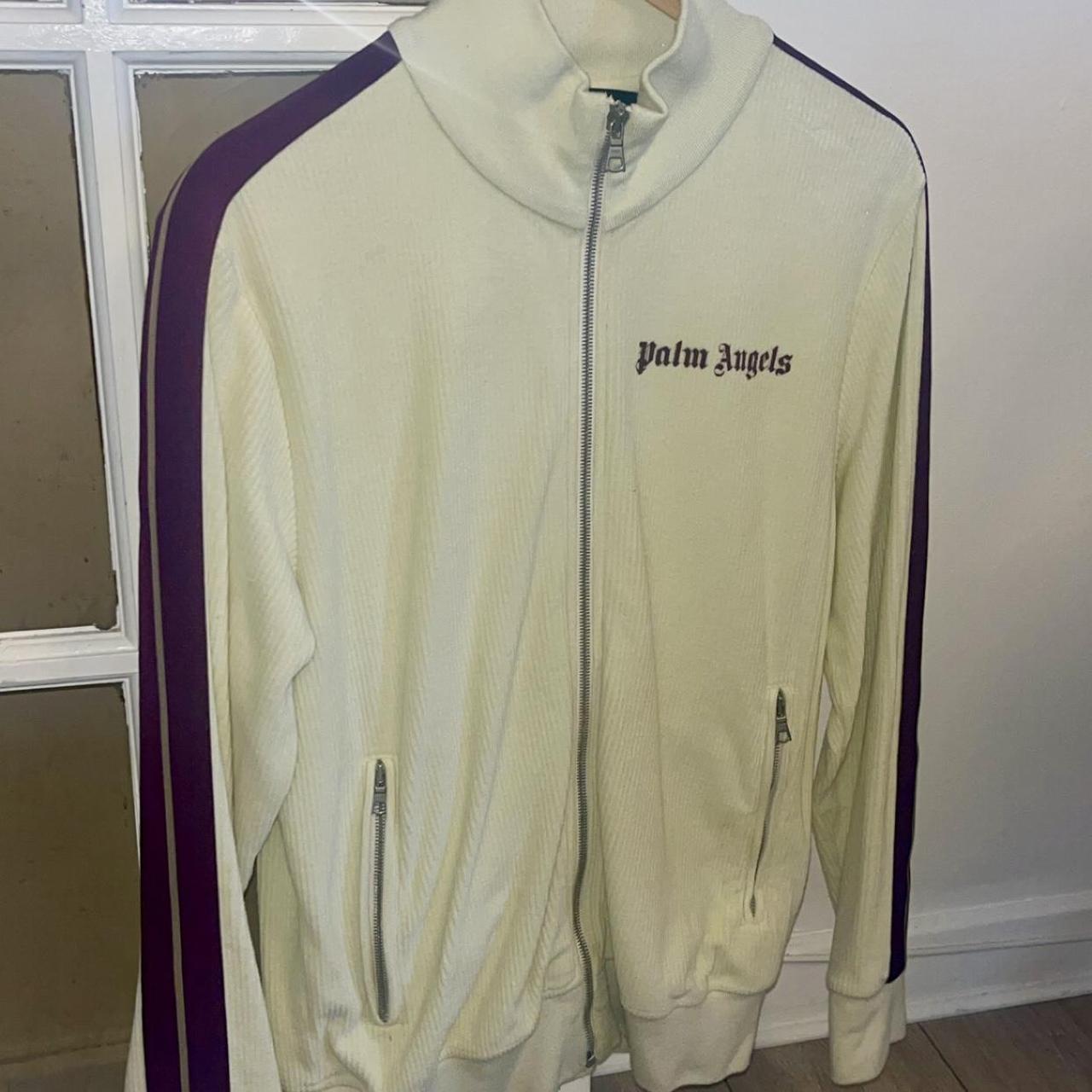 Palm Angles cord / corduroy cream / beige and purple... | Depop