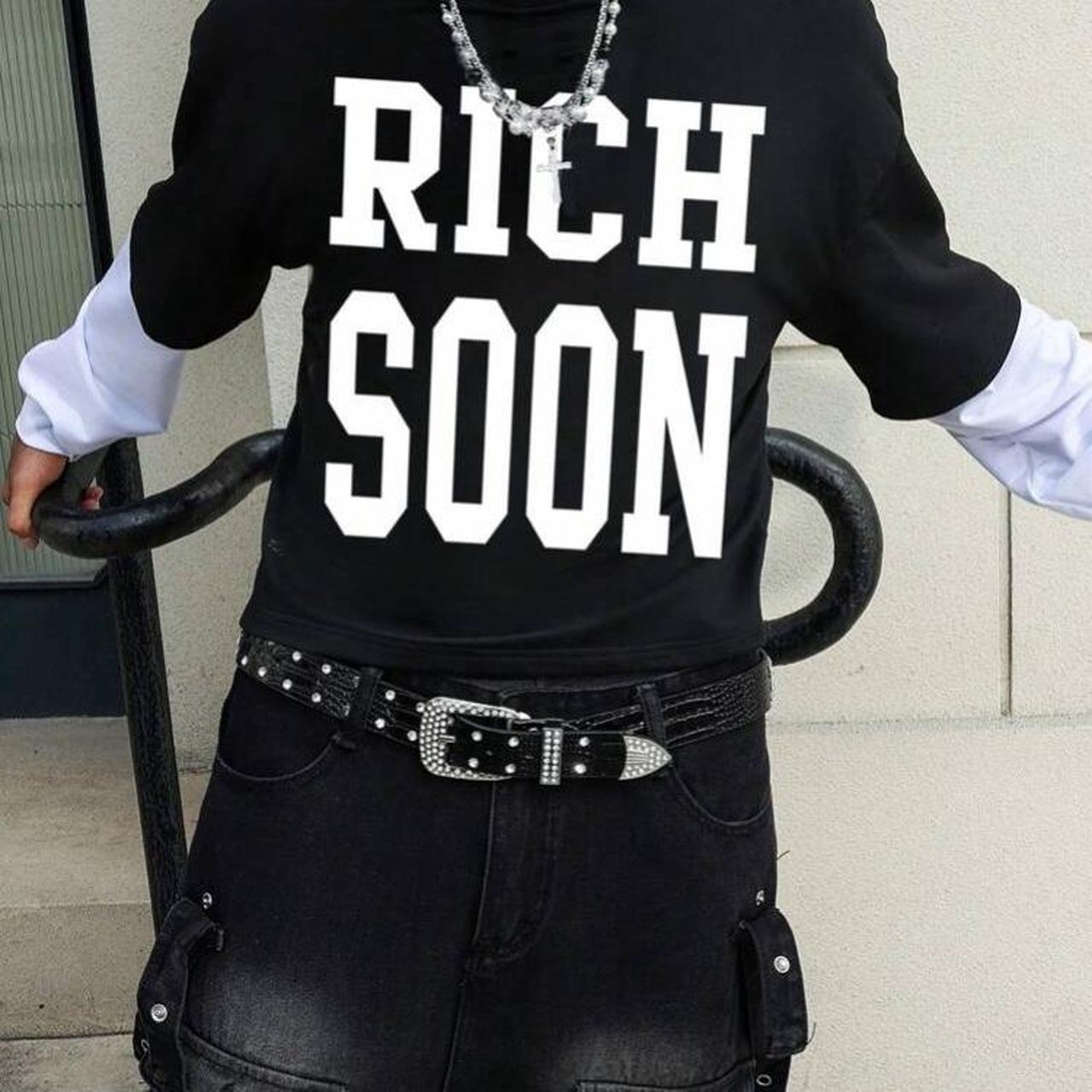 Rich Soon black and white crop top - Depop