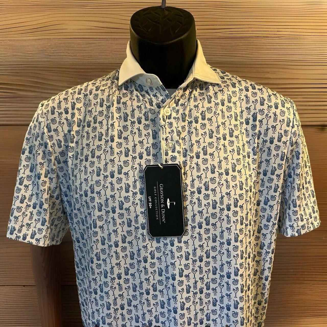 Grayson & Dunn Golf Polo Shirt Mens Medium All Over... - Depop