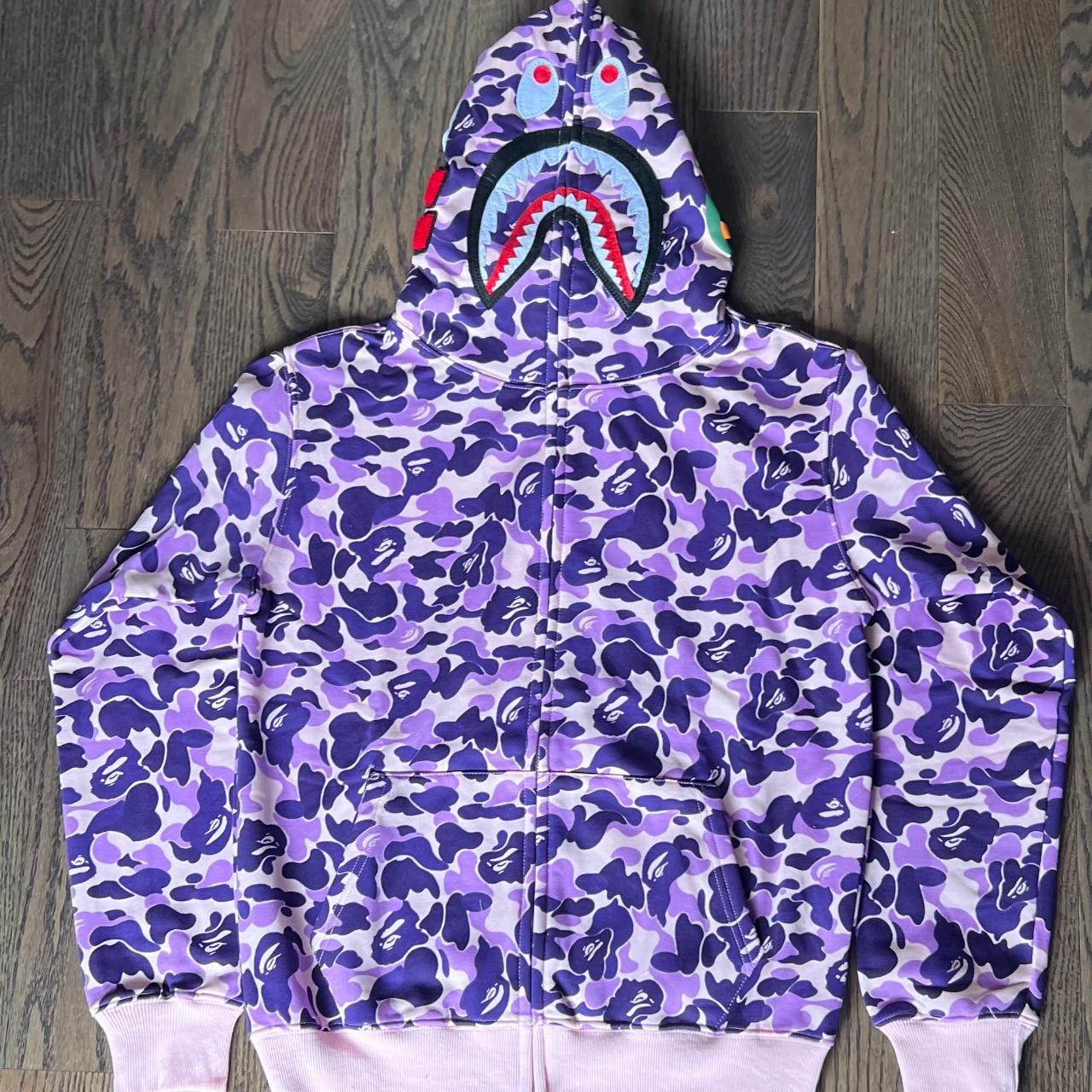 PURPLE BAPE HOODIE Look at store... - Depop