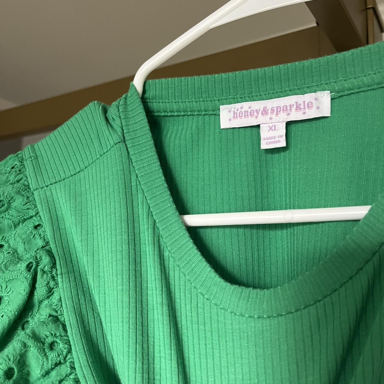 green dear hannah prep top- never worn- size youth... | Depop