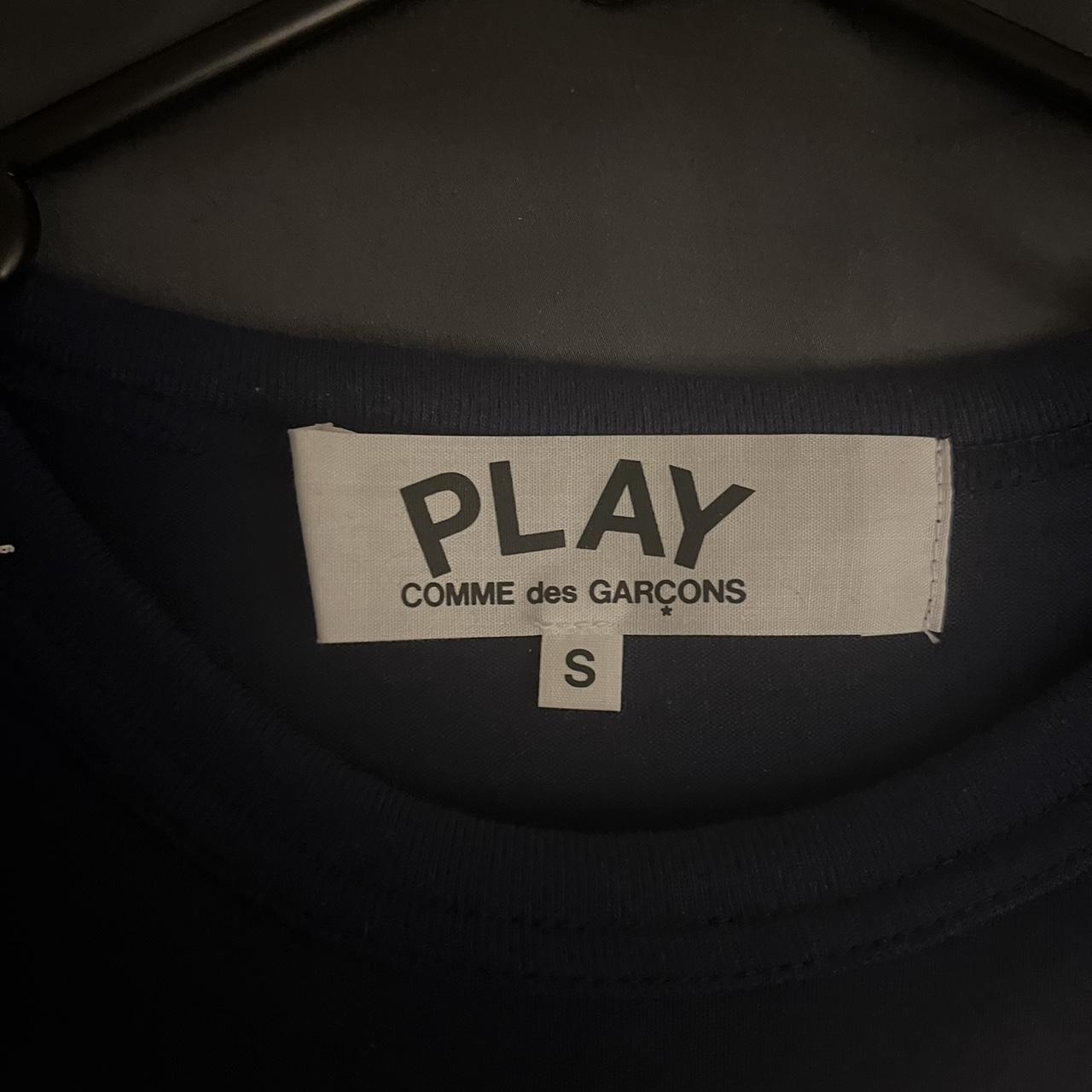 comme des garçons play navy tshirt #cdg #play... - Depop