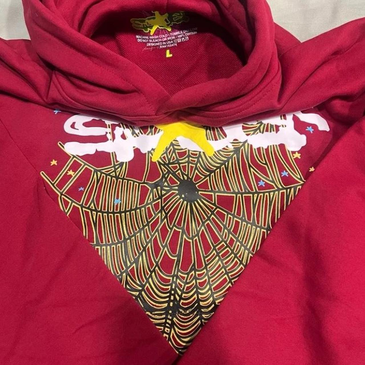 Real Never Worn Red Spider Hoodie can’t fit has to... - Depop