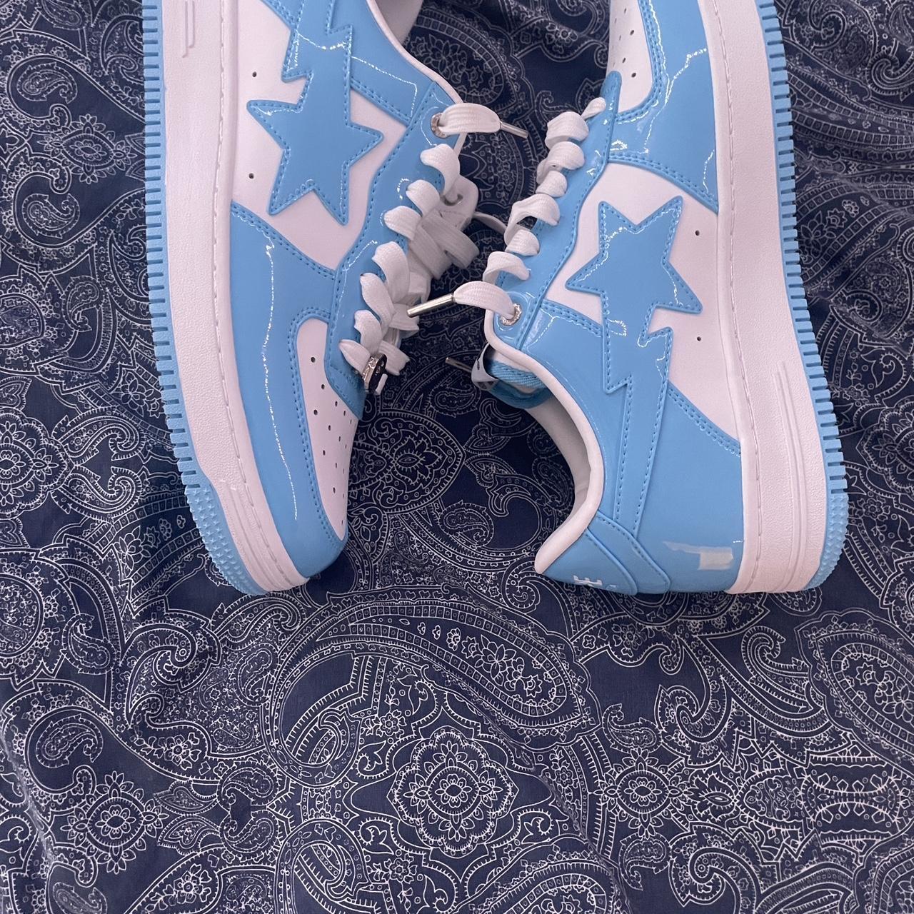 Blue Bapesta sax 2021 Throw any offers Size 9 With... - Depop