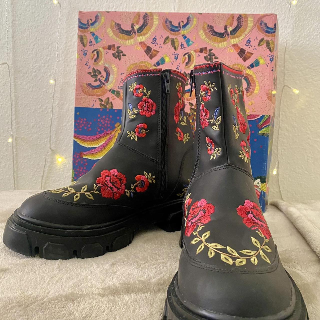 Farm Rio Black Boho Midi Boots. US Women’s SZ 8/EU... - Depop