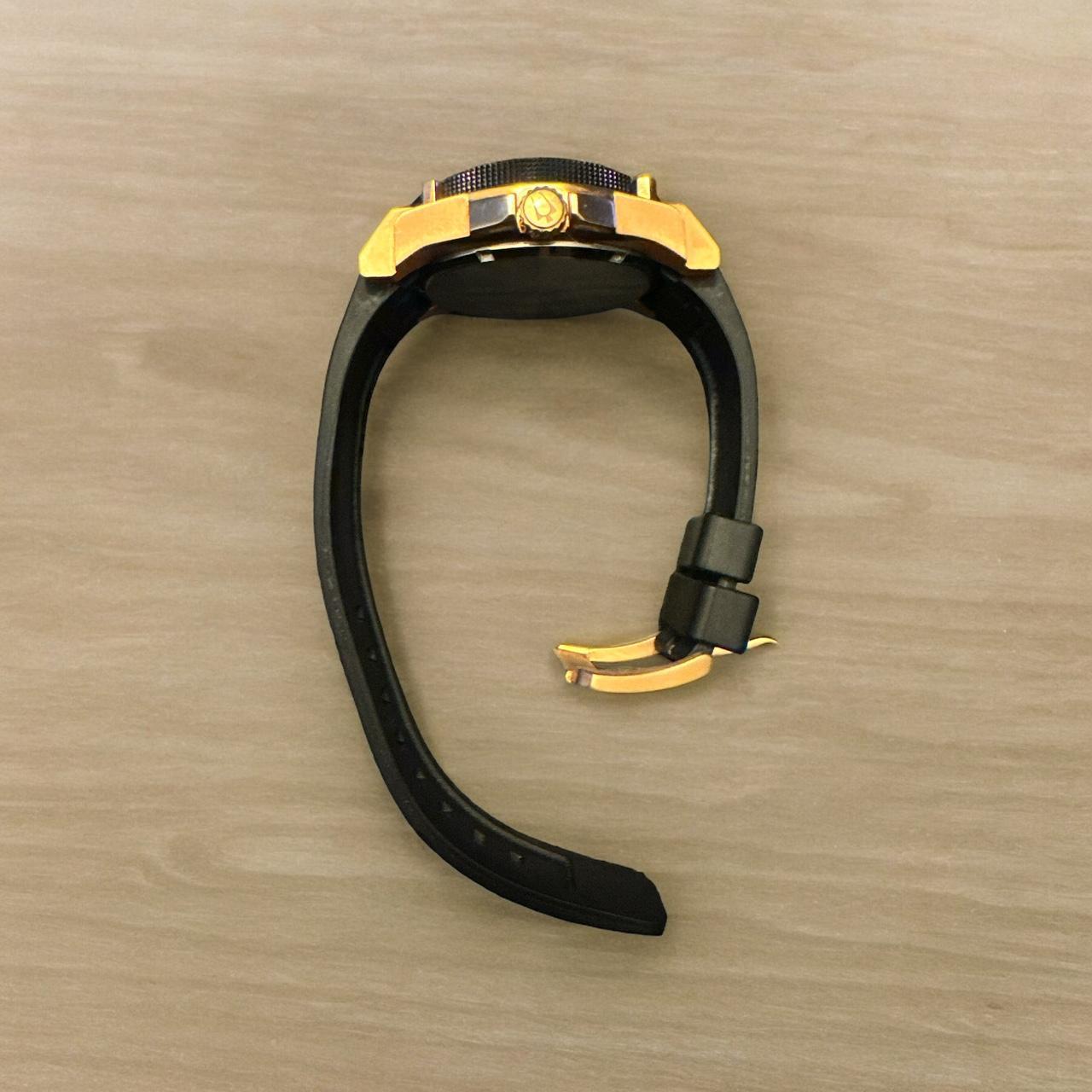 Bulova Precisionist 98B152 Gold Tone with Black... - Depop