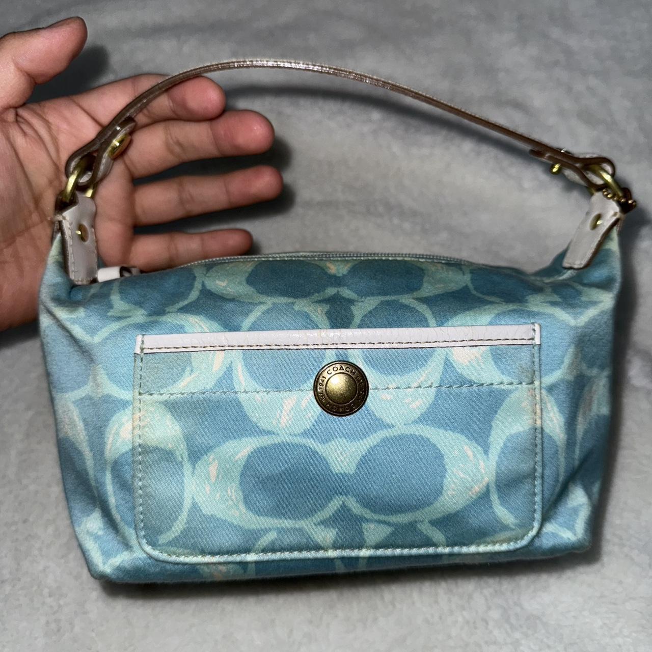 Vintage baby blue coach small handbag. Comes with... | Depop