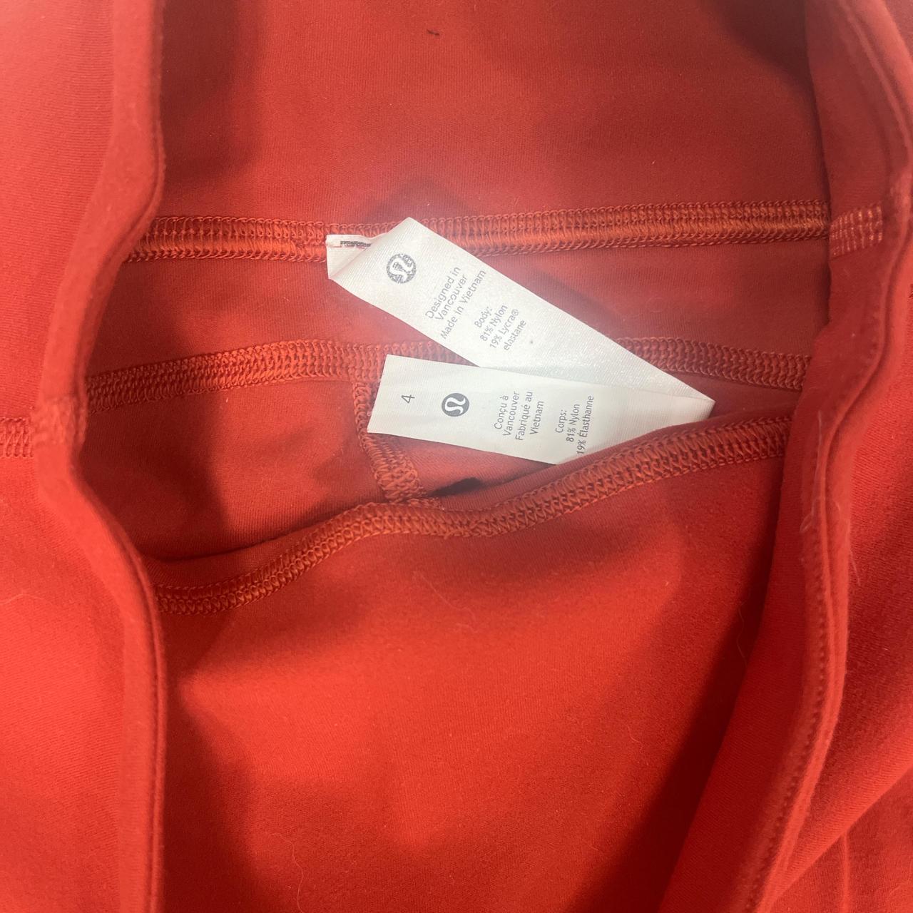 Lululemon Red / Coral Groove Pant Size: 4 Hardly... - Depop