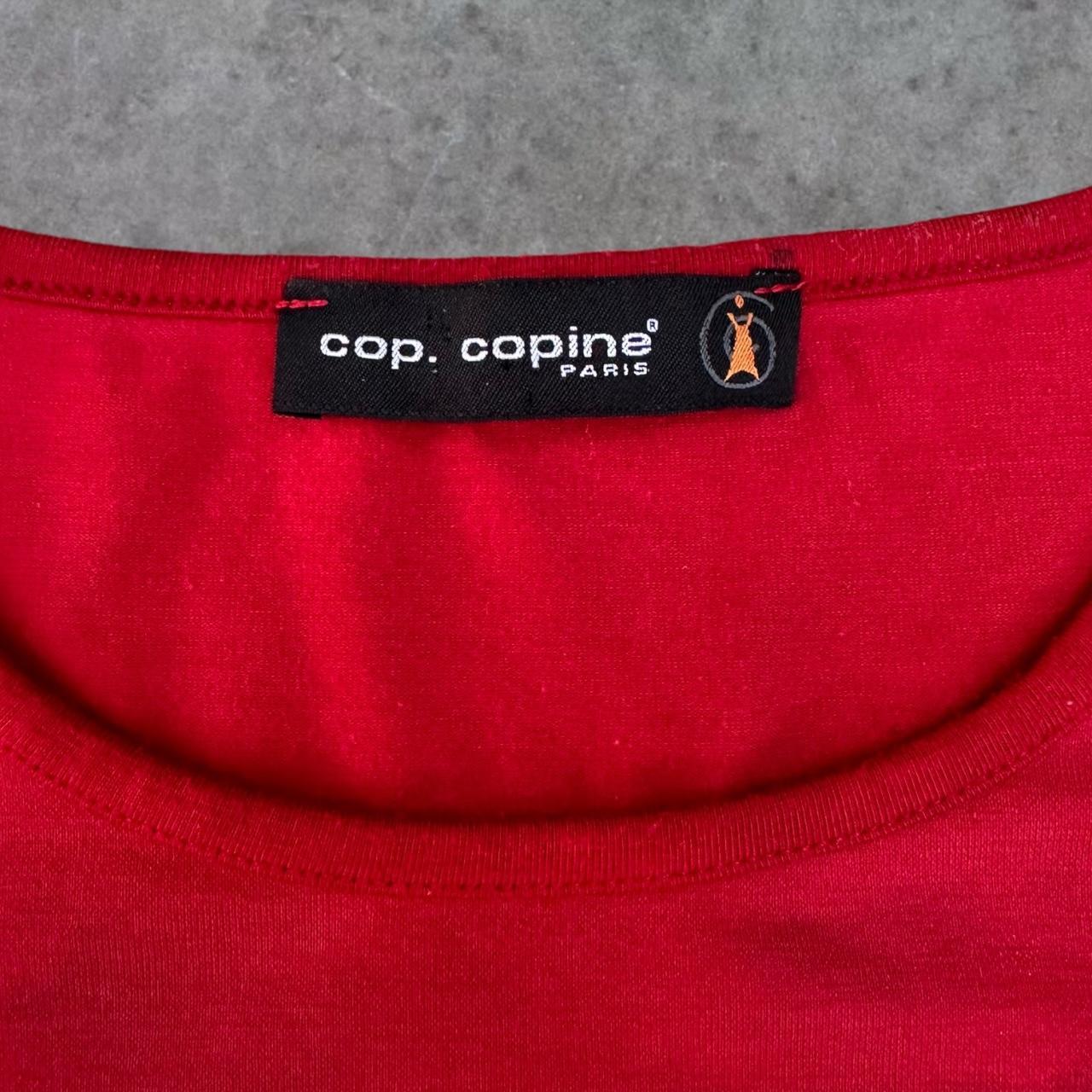 90s Cop Copine red graphic long sleeve top ☎️ No... - Depop