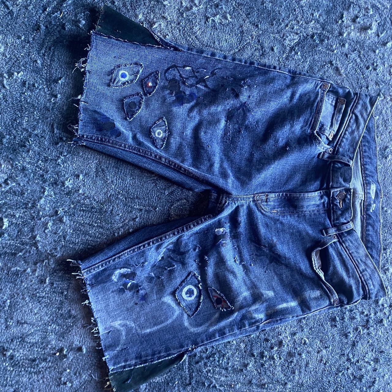 Distressed jorts with a worn look - Depop