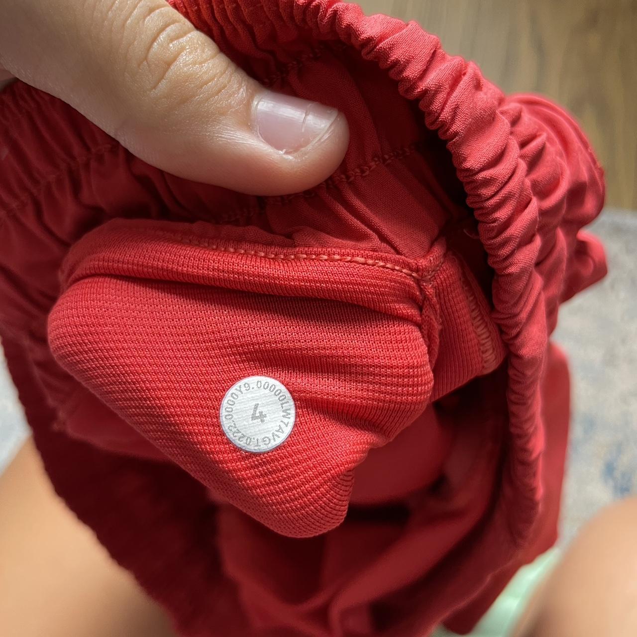 carnation red hotty hots low rise 4 inch size 4 - Depop