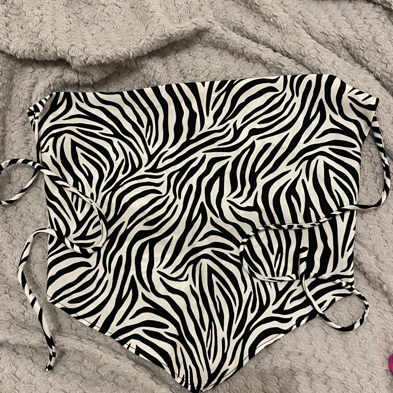 SUPRÉ Black and white zebra print festival... | Depop