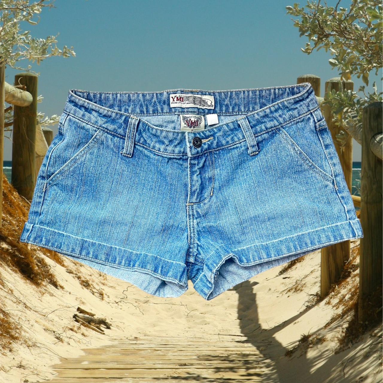 Y2K YMI Jeans Micro Jorts Super short denim shorts... - Depop