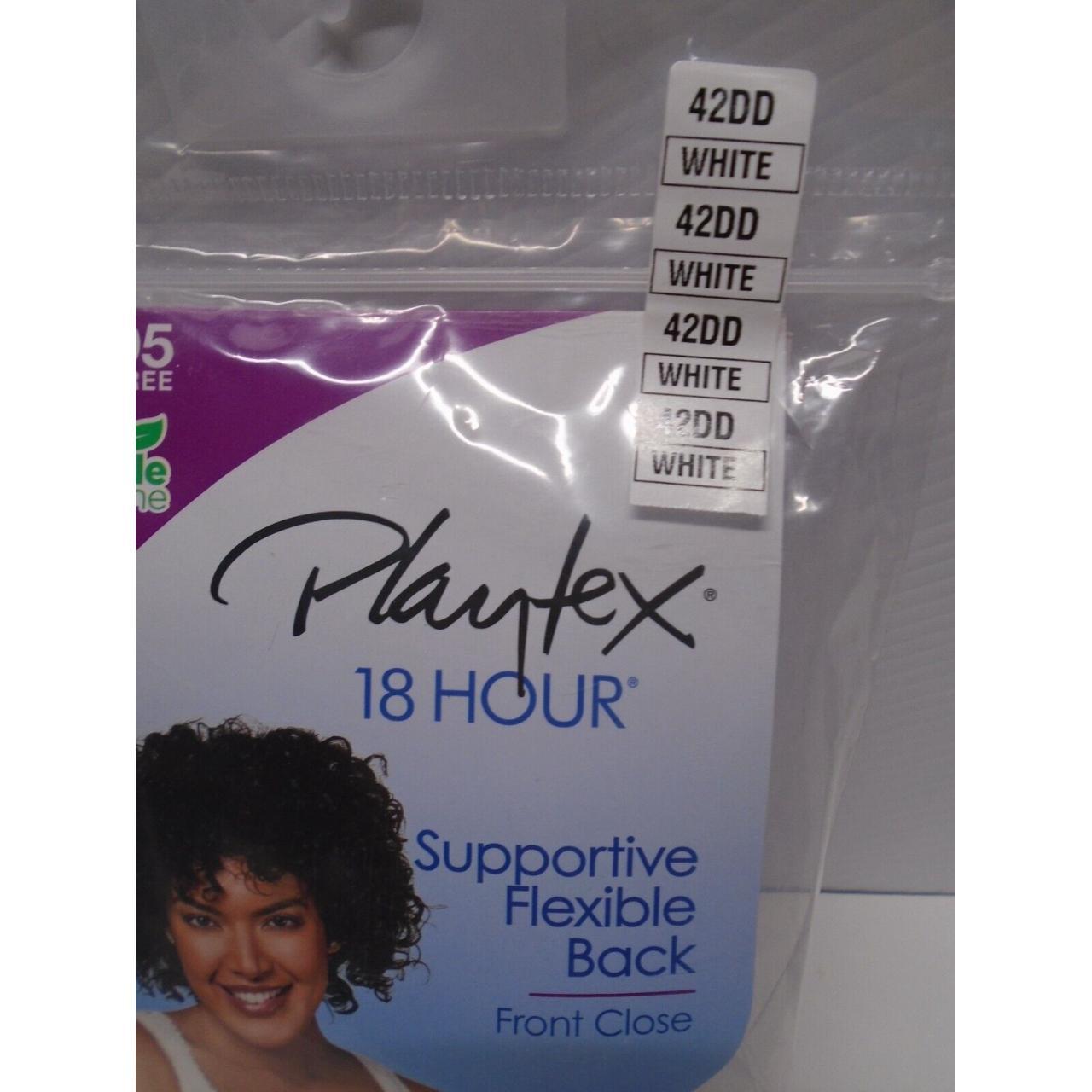 Playtex 18 Hour Bra 42DD White Custom Flex Back... - Depop