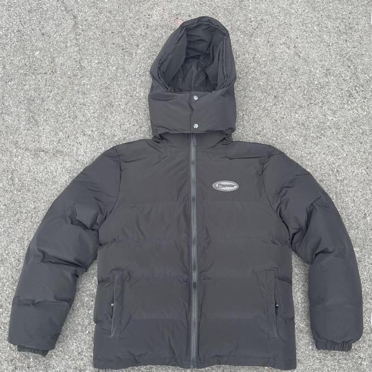 Trapstar Black Puffer Jacket. Worn once. Can provide... | Depop