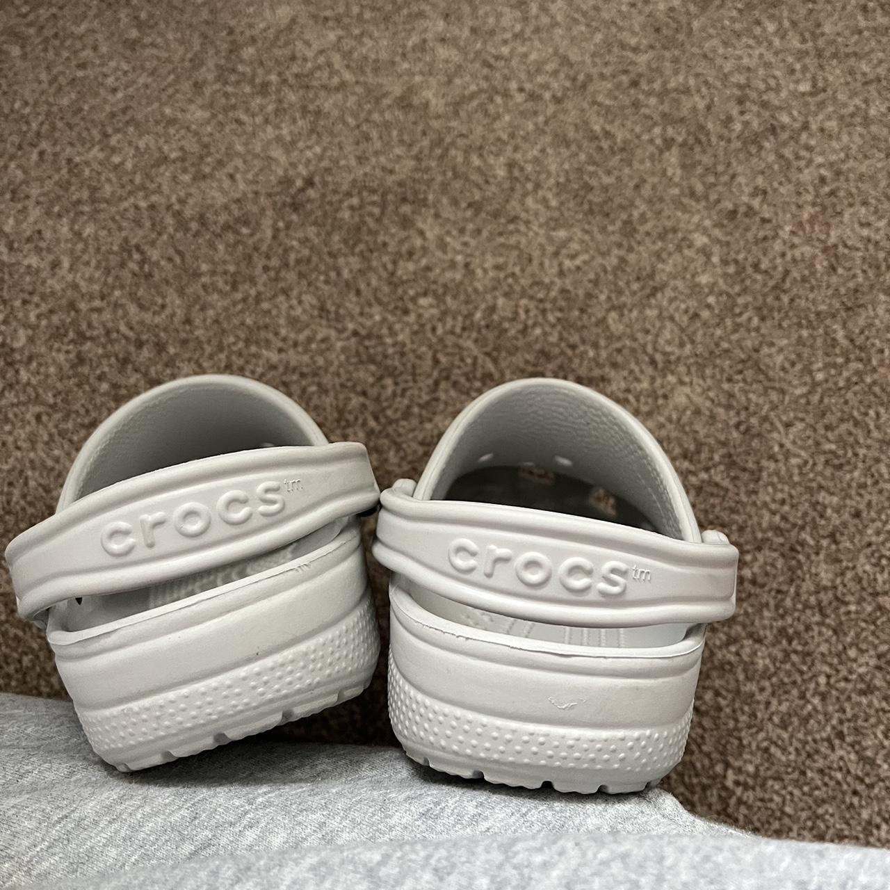 Size 4 grey crocs, good condition. Selling due to... - Depop