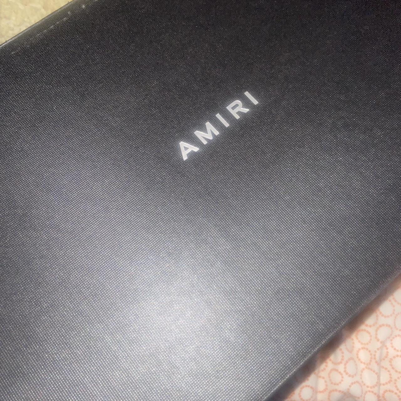 Amiri black leather book bag - Depop