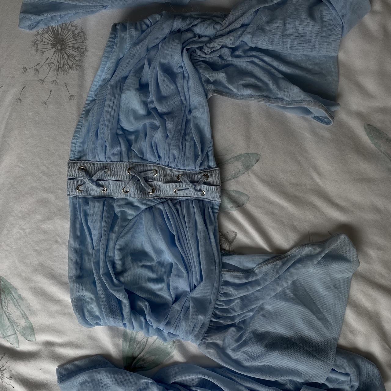 Size 12 blue top from pretty little thing - Depop