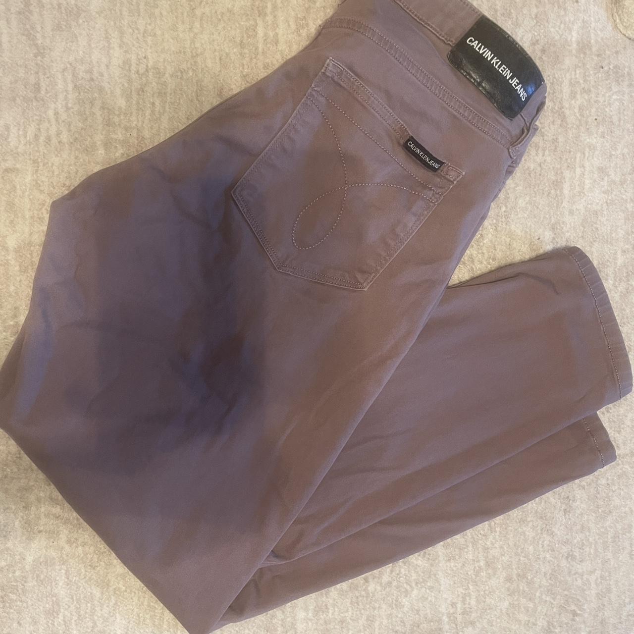 Purple Calvin Klein Capris - Depop