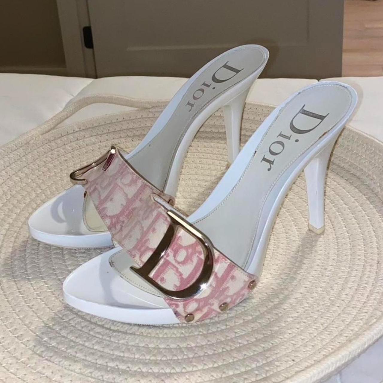 Authentic Dior Heels💗 - RARE! pink monogram, silver... - Depop