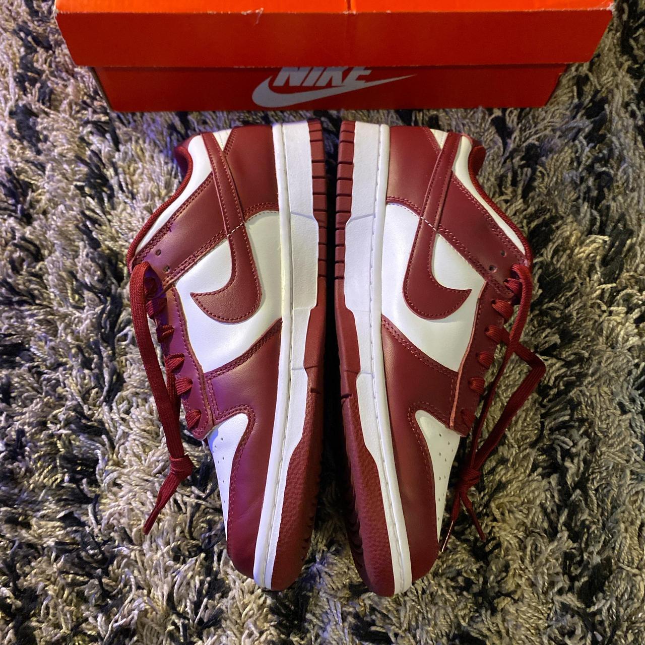 Nike dunk low maroon Size 9 Comes with box Comes... - Depop